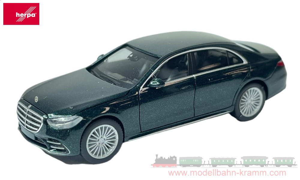 Modellbahn-Kramm: Herpa 430869-003 MB S-Klasse W223 grünmetallic, nur ...