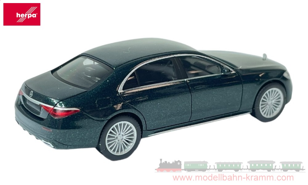 Modellbahn-Kramm: Herpa 430869-003 MB S-Klasse W223 grünmetallic, nur ...