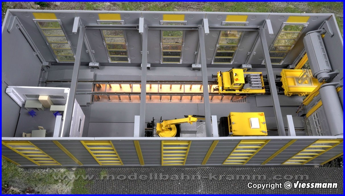 Modellbahn-Kramm: Kibri 39252 H0 Wartungshalle GleisBau modern, nur 174,99