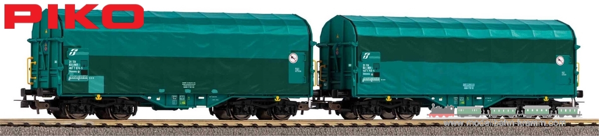 Modellbahn-Kramm: Piko 58288 H0 DC 2er Set Schiebeplanenwagen FS VI, nur 79,99