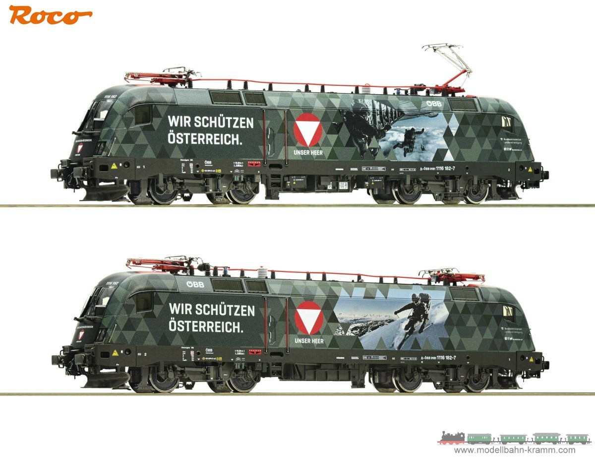 Modellbahn-Kramm: Roco 70492 H0 DC Sound E-Lok 1116 182-7 Bundesheer ÖBB VI, nur 302,65