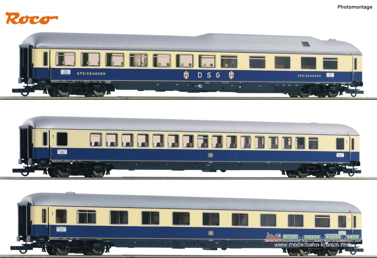 Modellbahn-Kramm: Roco 74049 H0 DC 3-tlg. Set 2: F 21 Rheinpfeil“, nur 197,90