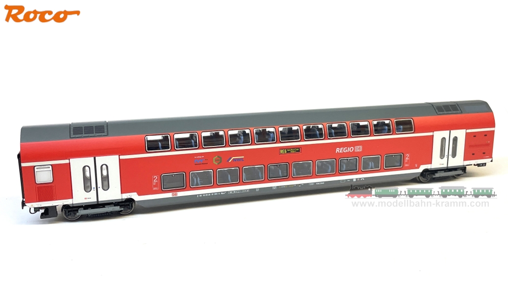 Modellbahn-Kramm: Roco 74146 H0 DC 3-tlg. Set: Doppelstockwagen, DB AG, NRW RE-6,, nur 326,60