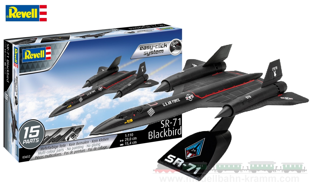 Modellbahn-Kramm: Revell 03652 1:110 Lockheed SR-71 Blackbird easy click system, nur 22,49