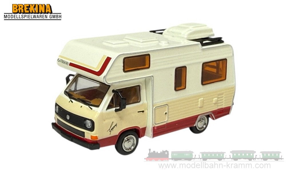 Modellbahn-Kramm: Brekina 33975 VW T3 Gipsy Camper wß/bg/rt, nur 17,75